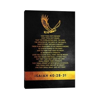 iCanvas "Isaiah 40_28-31 Bible Verse" by Adrian Baldovino Canvas Print ...