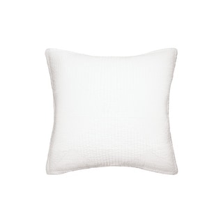 Graham Diamond Pattern White 100% Cotton Euro Pillow Sham 26" x 26 ...