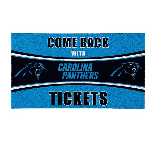 Carolina Panthers 28 in. x 16 in. PVC Come Back With Tickets Trapper ...