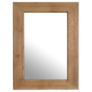 Rustic Farmhouse Solid Cedarwood Rectangle Large Frame Wall Mirror - On ...