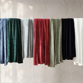 Nautica Solid Ultra Soft Plush Fleece Bed Blanket - Bed Bath & Beyond ...