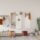 Versatile Wall-Mounted Mirror and Coat Rack Combo Space-Saving Design ...