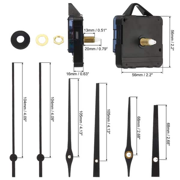 1Set Quartz Clock Movement Mechanism 0.8" Shaft for 8-10mm Dial Thick ...