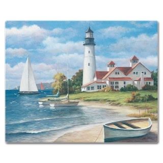 Counter Art Glass Cutting Board / Counter Saver 12"x15", Lighthouse ...