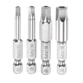 H3-H8 Magnetic Security Pentagon Screwdriver Bit Set 1/4" Hex Shank 2 ...
