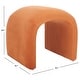 SAFAVIEH Kibo Curved Waterfall Velvet Ottoman. - Bed Bath & Beyond ...