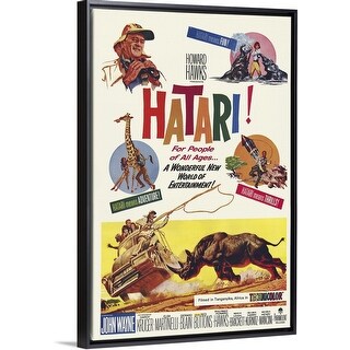 "Hatari (1962)" Black Float Frame Canvas Art - Bed Bath & Beyond - 25527190