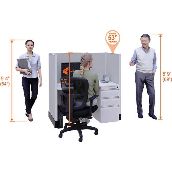Cubicle Station 53H Powered - Bed Bath & Beyond - 29211264