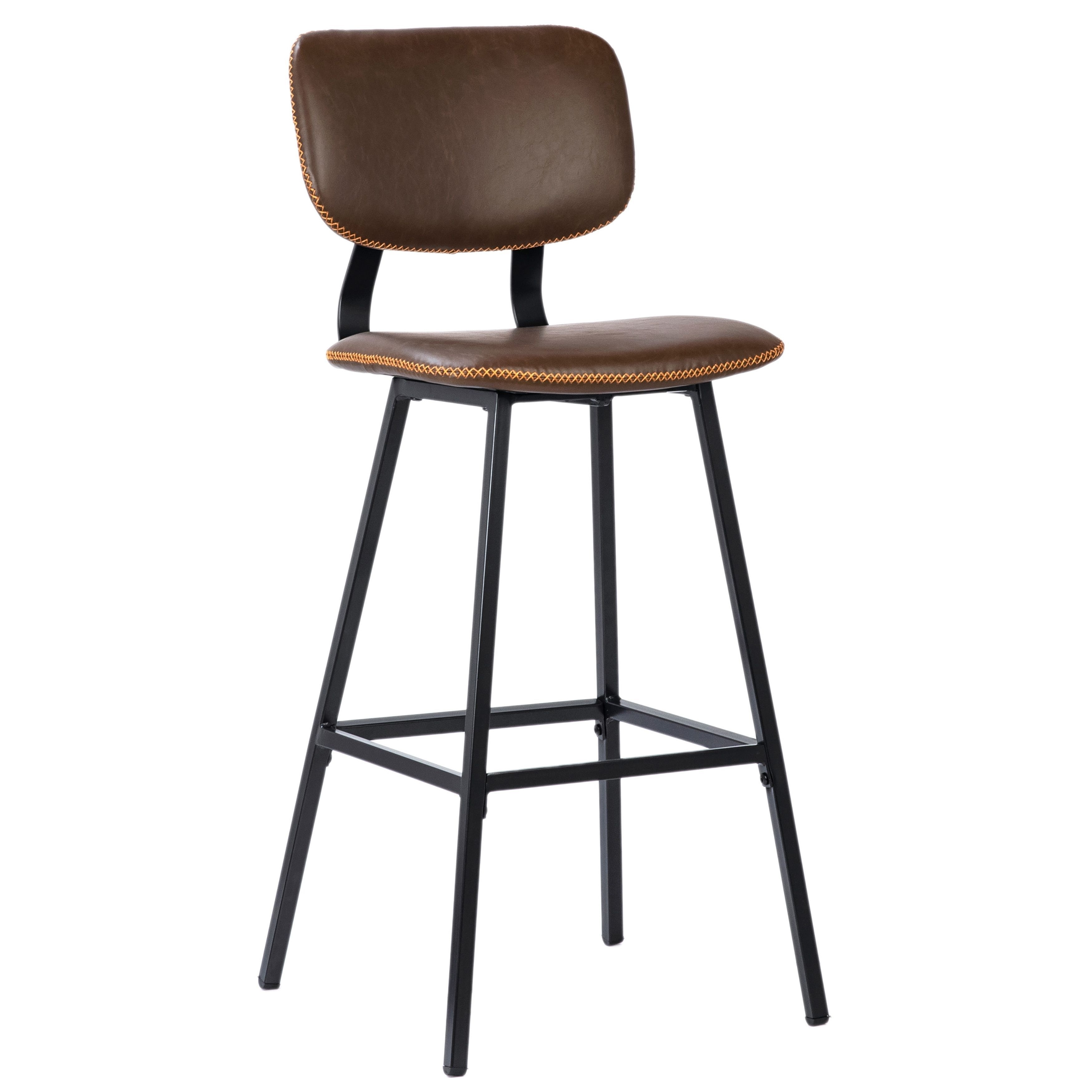 PU / Linen Upholstered Bar Stool Set of 2 - Bed Bath & Beyond - 39485048