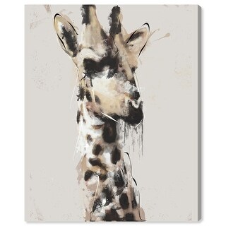 Abstract Giraffes, Abstract Jungle Spots Modern Brown Canvas Wall Art ...