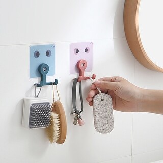 Hanger Hook Punch Free WallMounting Plastic Wall Sticker Bathroom ...