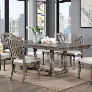 Furniture of America Urth Transitional Antique Grey 90-inch Wood ...