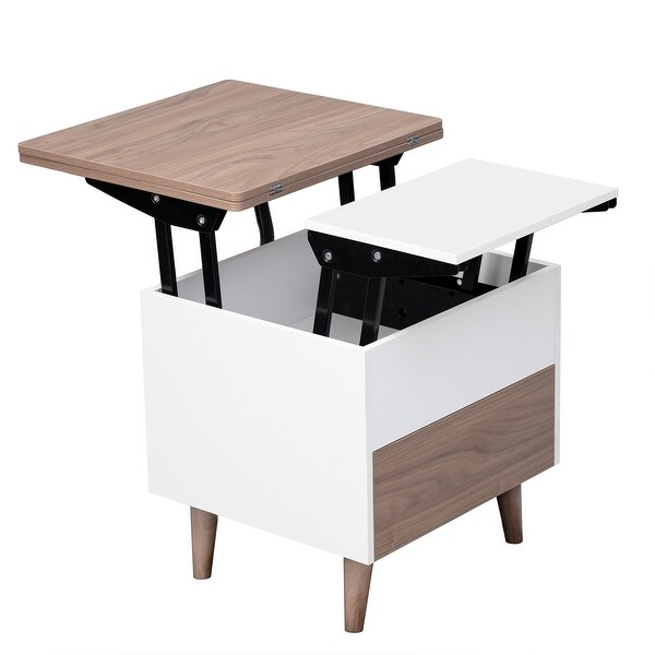 Modern Lift Top Coffee Table with Hidden Storage Compartment Drawers Multi Functional Folding Center Table for Living Room On Sale Bed Bath Beyond 40165140