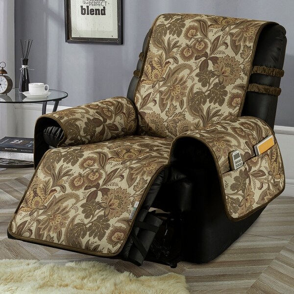 Stonecrest Non Slip Recliner Chair Cover Brushed Faux Linen Paisley Recliner Slipcover On Sale Bed Bath Beyond 39969220
