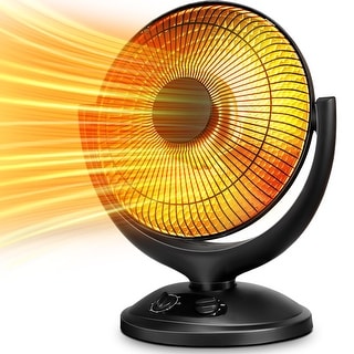 Oscillating Parabolic Space Heater with Thermostat and Timer, Radiant ...