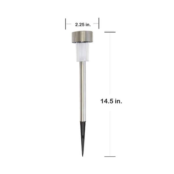 Solar-powered LED Metal Garden Pathway Stake Lights - 16 Pack - Bed ...