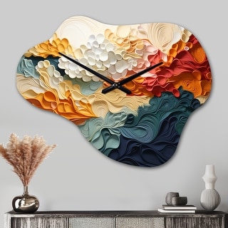 Designart - Bio morphism Organic Forms VI - Biomorphism Wall Clock in ...