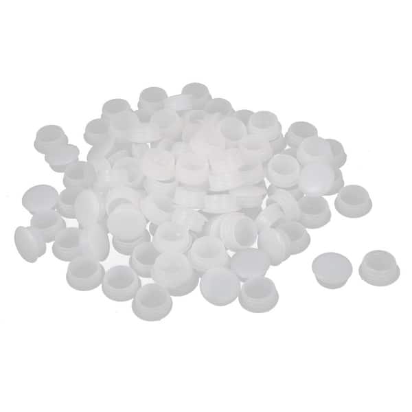 9mm Height 15mm Dia Hole Plastic Screw Type Caps Furniture Covers White ...
