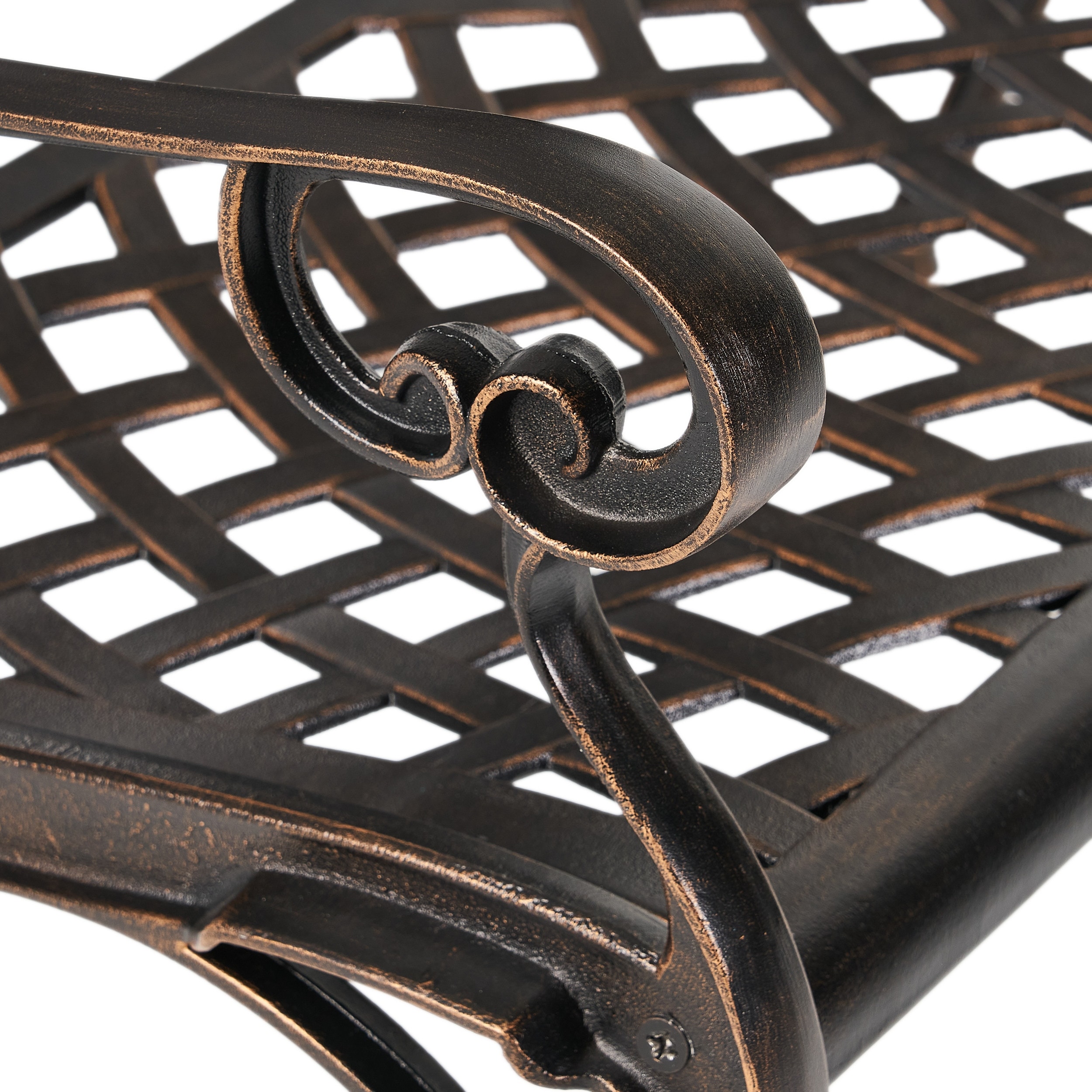 Cozumel Copper Cast Aluminum Bench by Christopher Knight Home Bed Bath Beyond 4865672