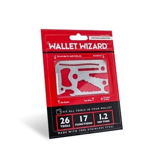 Wallet Wizard 26 Tools With 17 Functions Credit Card Sized Multitool ...