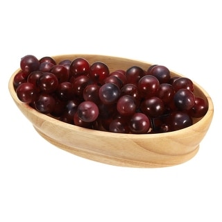Bamboo Serving Tray, Boat Shape Wooden Trays Portable Serving Platters ...