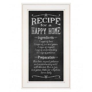 Recipe For A Happy Home 1 White Framed Print Wall Art - Bed Bath ...
