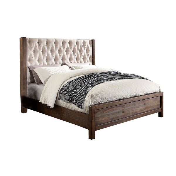 Wood tufted bed store