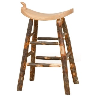 Hickory Log Western Saddle Stool - Bed Bath & Beyond - 33605144