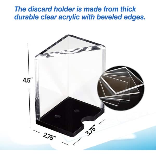GSE™ 6-Deck Acrylic Blackjack Discard Tray, Casino Grade Discard Holder ...
