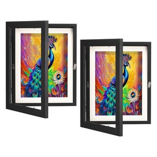 2 Pack Art Frames Magnetic Front Open Changeable for Artwork Pictures ...