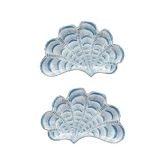 Hand-Painted Stoneware Shell Plates - Bed Bath & Beyond - 39926113