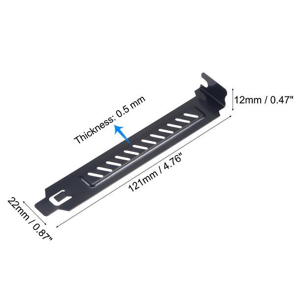 PCI Slot Covers with Screws for PC Case Airflow and Dustproof Black ...