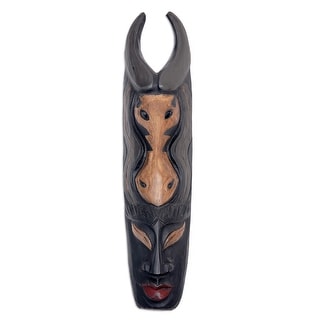 Novica Handmade Guardian Buffalo Wood Wall Mask - Bed Bath & Beyond ...