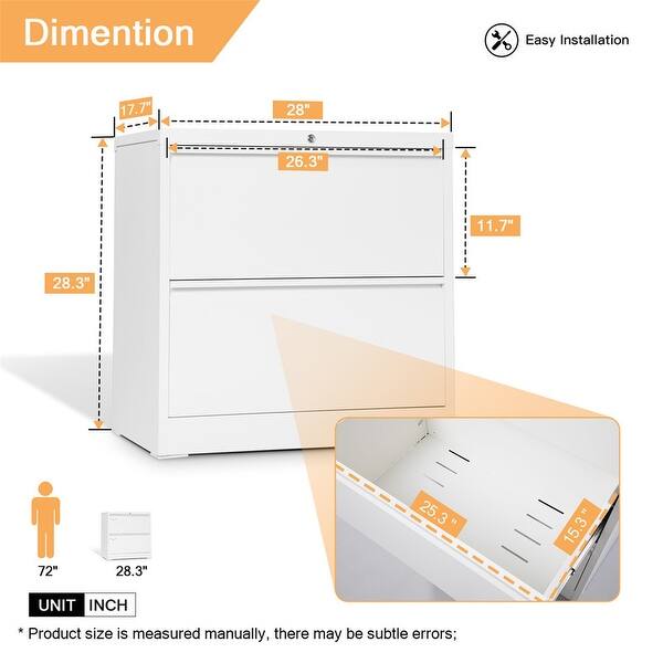 2 Drawer Folding lateral file cabinet white carton By Aoolive - Bed ...