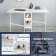Craft Table with Storage Shelves, Mobile Folding Cutting Table for Home ...