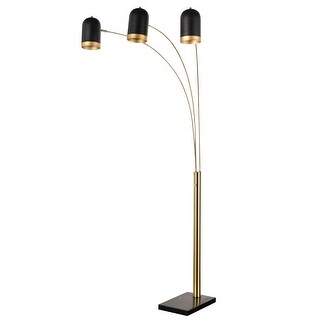 StyleCraft Rosalind - Mid Century Modern Metal & Marble Arch Floor Lamp ...