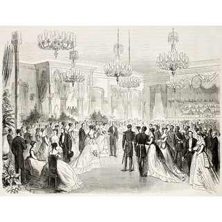 Grand Bal Illustration Frame For Wall Decor - 48x36x2 inches - Bed Bath ...