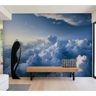 Nature Wallpaper Wall Mural - Fluffy Cloud Formations - Bed Bath ...