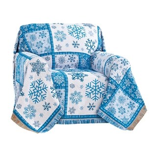 Snowflake Patchwork Tapestry Furniture Throw - Chair - Bed Bath ...