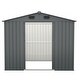 8 ft X 6ft Outdoor Metal Storage Shed, Galvanized Steel Garden Shed ...