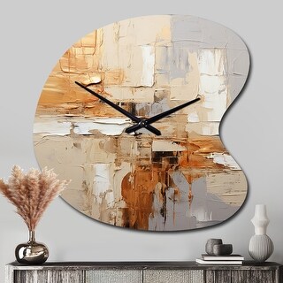 Designart - Beige Grey Geometric Collage II - Abstract Collages Large ...