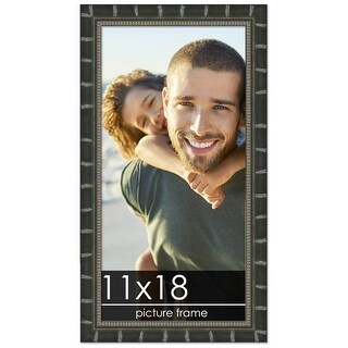 11x18 Bamboo Black Complete Wood Picture Frame with UV Acrylic, Foam ...