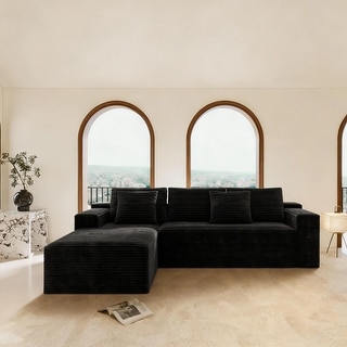 Roomfitters 104.3" Modular Cloud Sectional Sofa, L-Shape Chaise, No ...