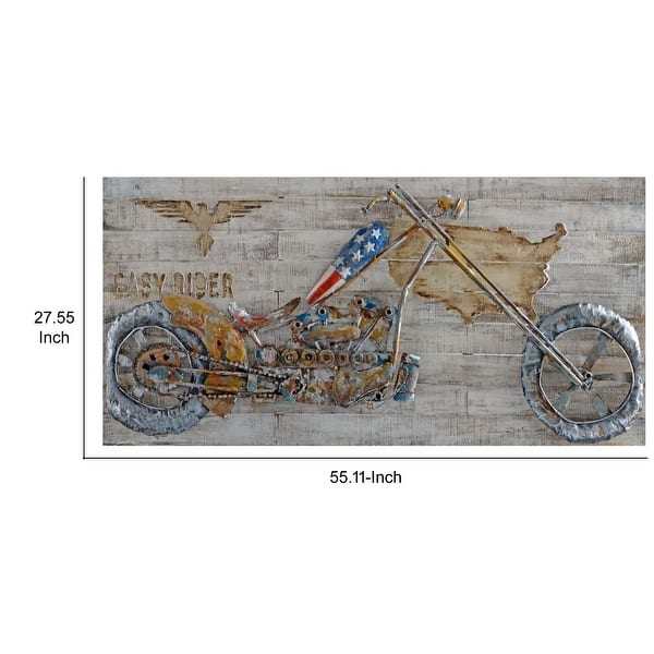 Motor bike Metal Art by Urban Port - Bed Bath & Beyond - 12653246