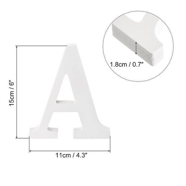 White Wood Letters 6 Inch, Wood Letters A-Z for DIY, Party Projects ...