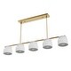 Hunter + Jasmine Roth Harlowe Modern Luxe Gold Milk Glass 5-Light ...