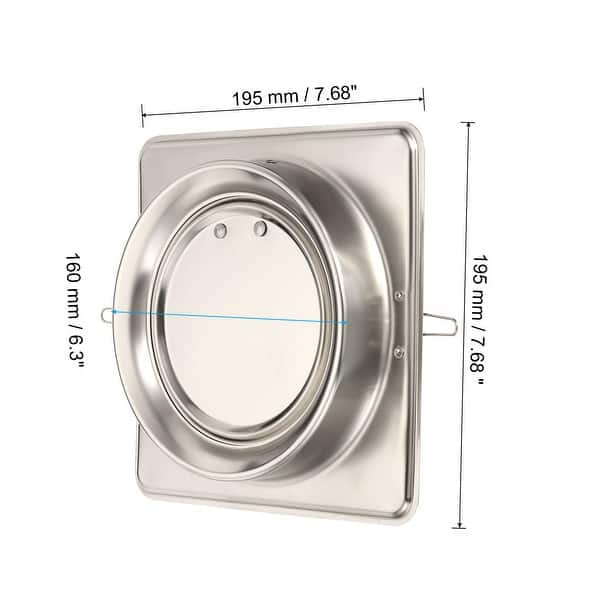 1 Set 6.3" Stainless Steel Backdraft Damper with Ducting Hose Clamp ...