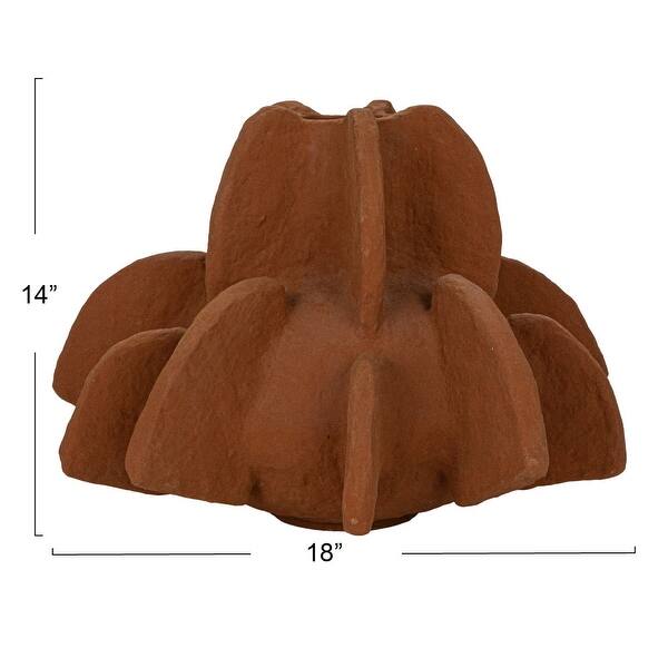 Handmade Paper Mache Vase with Curved Design - Bed Bath & Beyond - 40167036