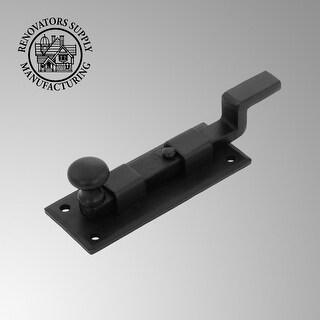 Black Iron Slide Bolt Gate Latch 3.6" Ball Tip Style Sliding Necked ...