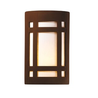 Justice Design Ambiance ADA Real Rust Large Craftsman Window Wall ...